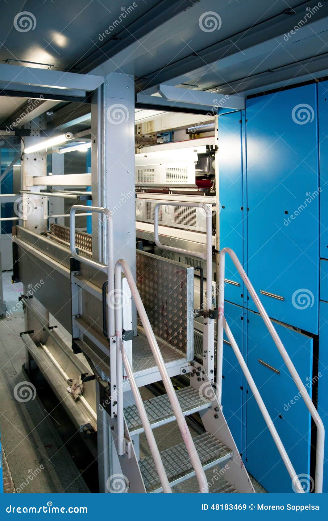 Printing Press - Newspaper Press Line Stock Image - Image of factory ...