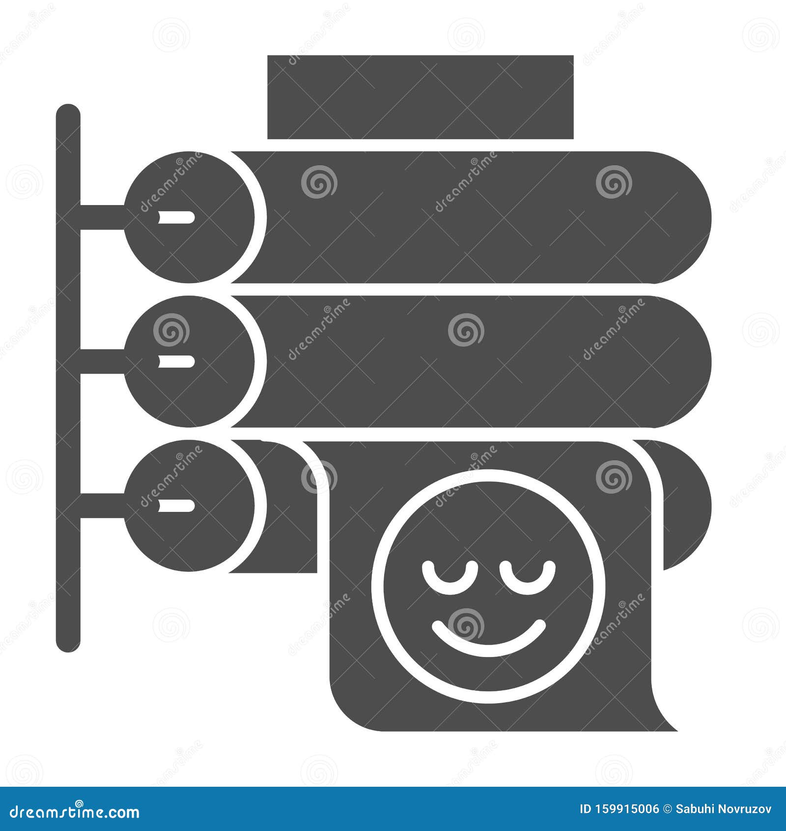 Printing Press Solid Icon. Large Format Printer Vector Illustration ...