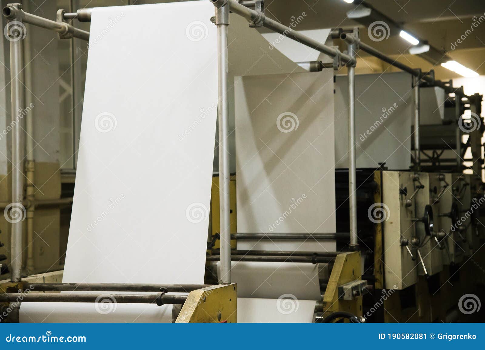 Printing Presses at Work in the Printing Stock Image - Image of ...
