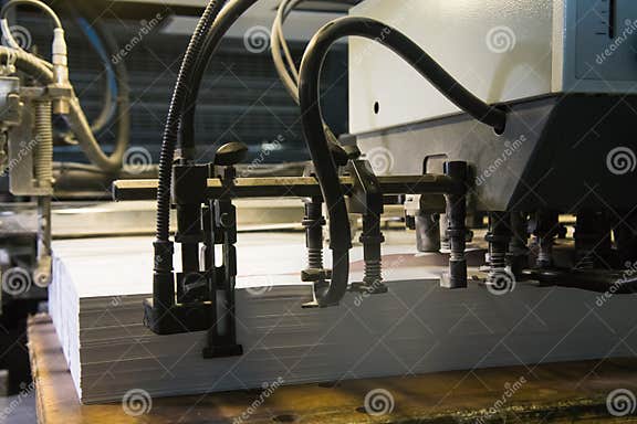 Printing Presses at Work in the Printing Stock Photo - Image of ...