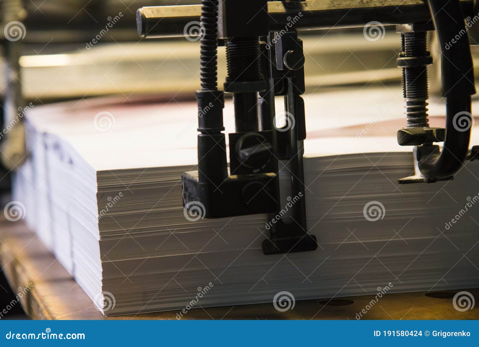 Printing Presses at Work in the Printing Stock Photo - Image of ...