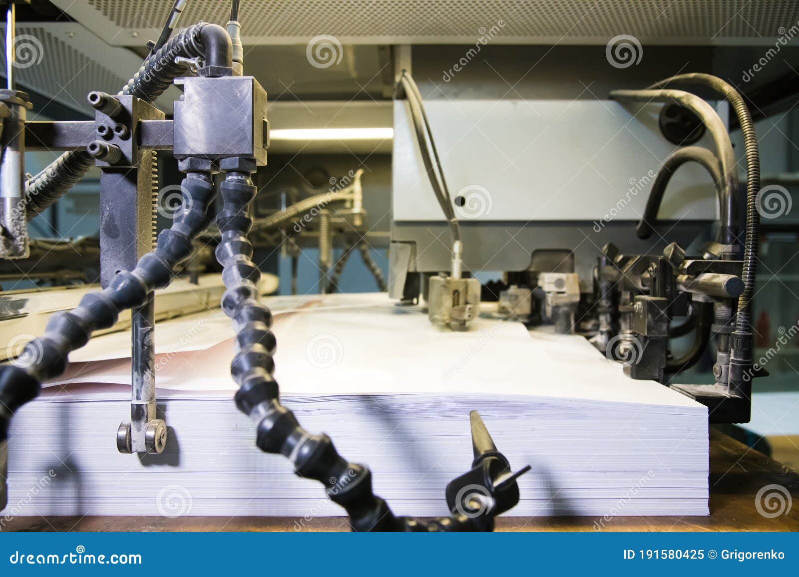 Printing Presses at Work in the Printing Stock Image - Image of offset ...