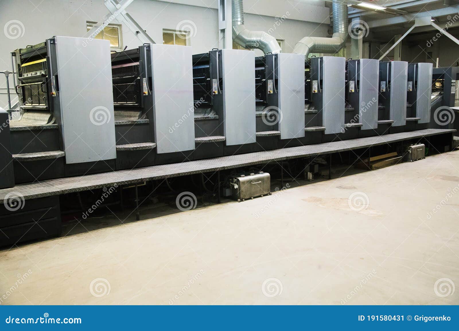 Printing Presses at Work in the Printing Stock Image - Image of ...