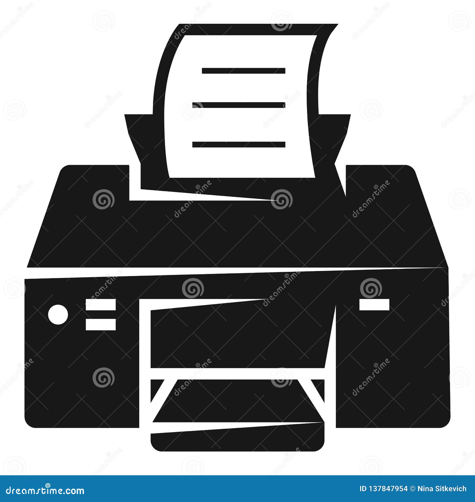 Printing Printer Icon, Simple Style Stock Vector - Illustration of ...