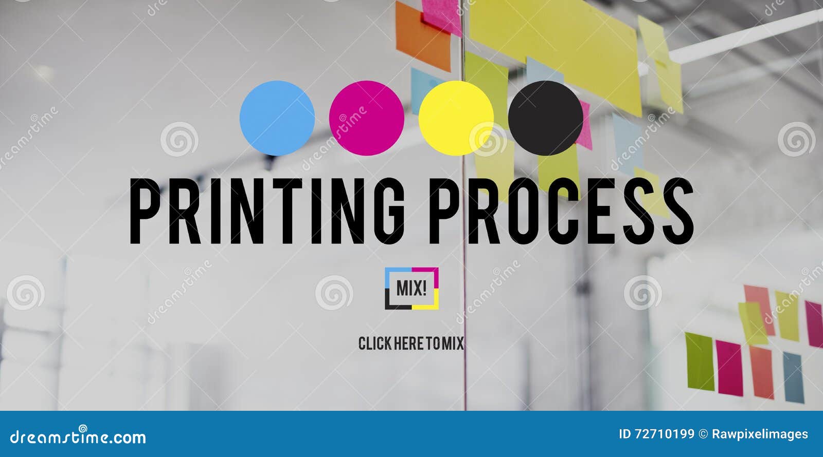 Printing Process CMYK Cyan Magenta Yellow Key Concept Stock Image ...