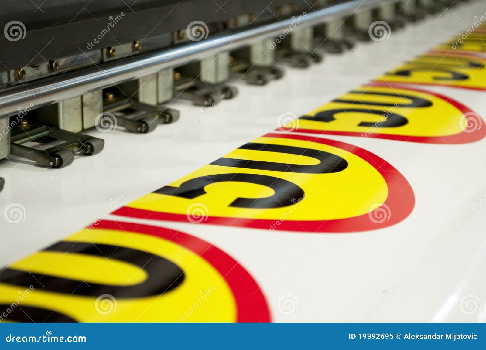 Printing Process in Factory Stock Image - Image of graphic, plate: 19392695