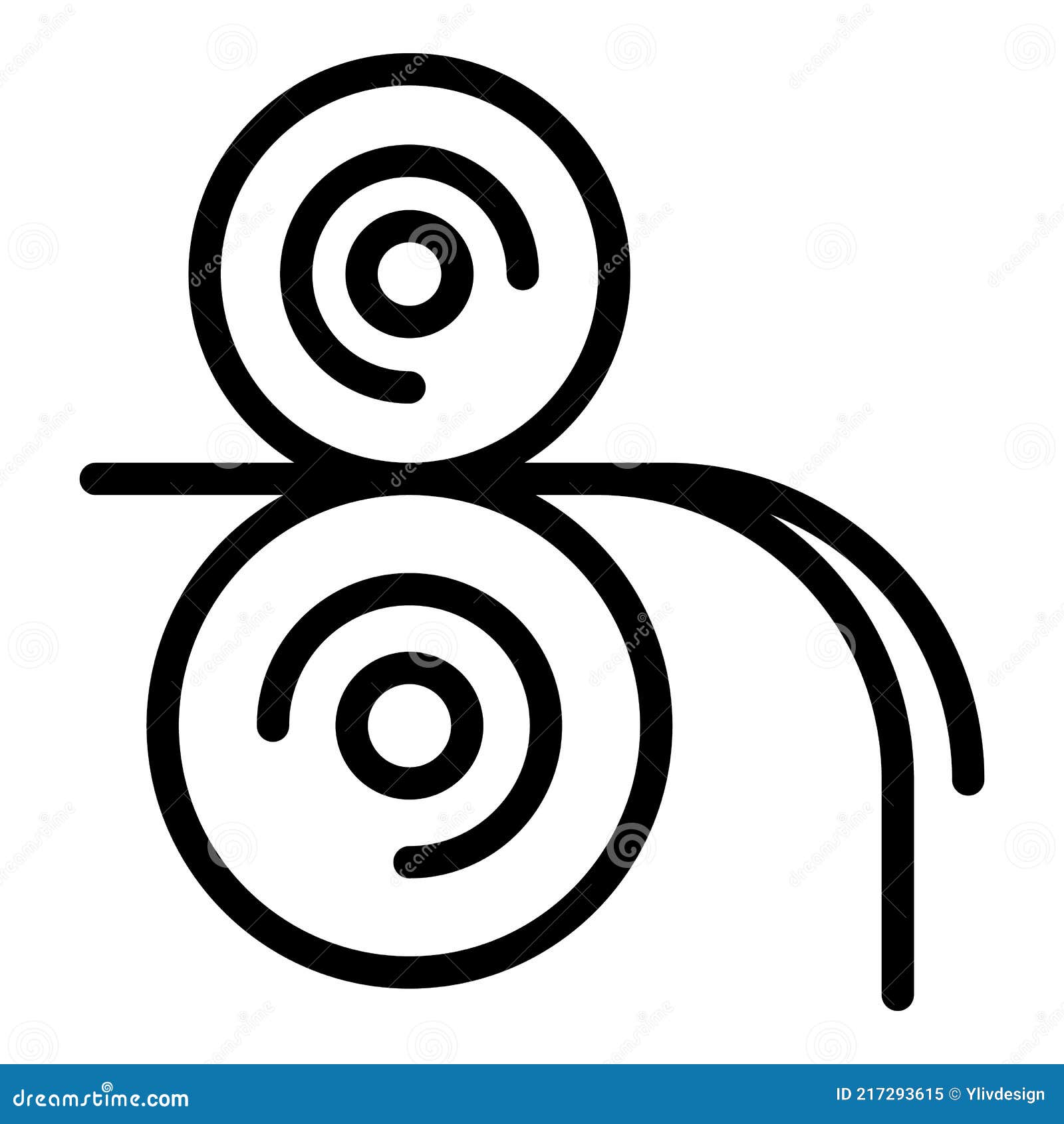 Printing Process Icon, Outline Style Stock Vector - Illustration of ...