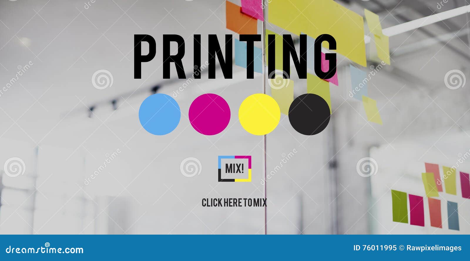 Printing Process Offset Ink Color Industry Media Concept Stock Image ...