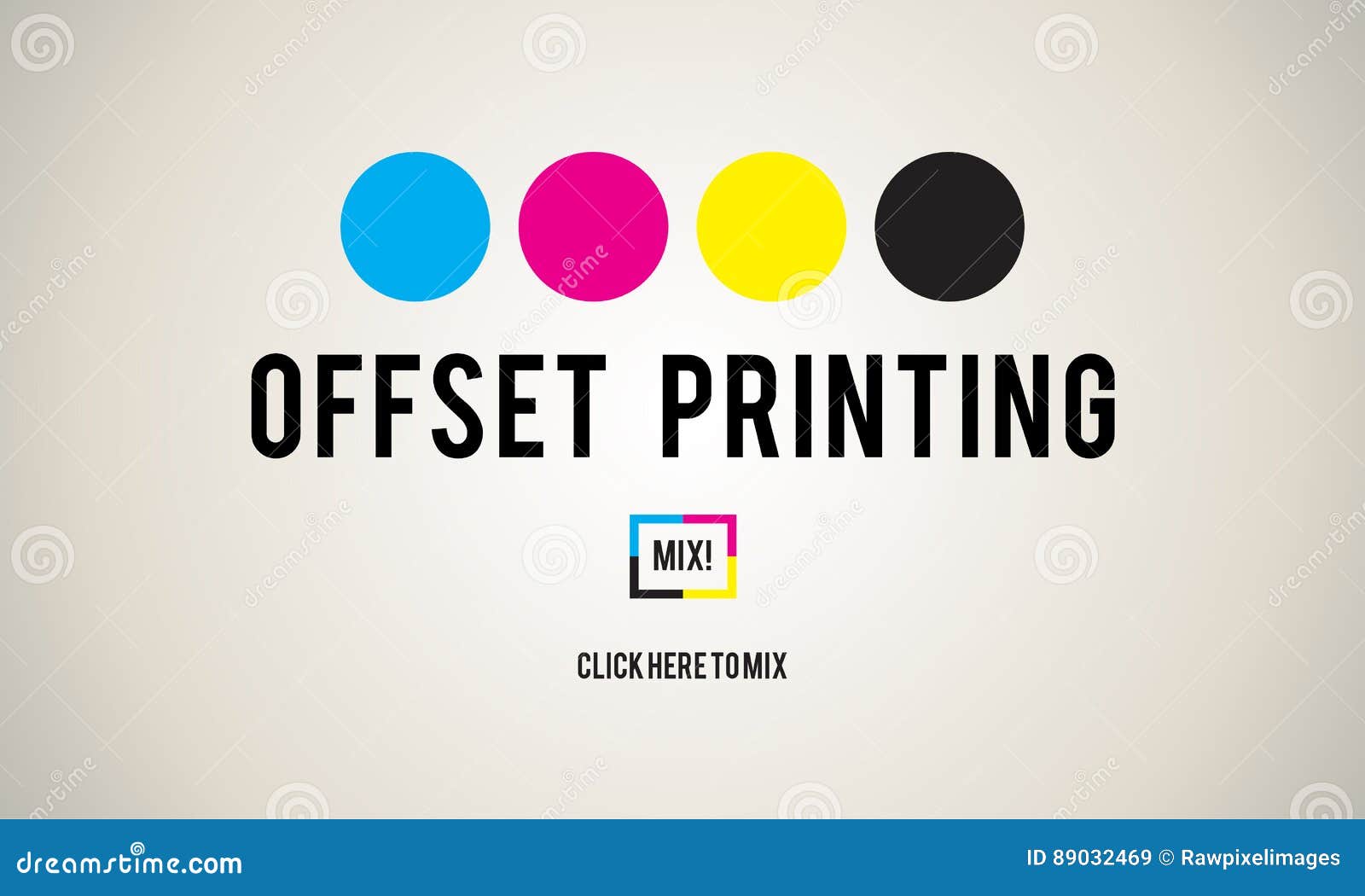 Printing Process Offset Ink Color Industry Media Concept Stock ...