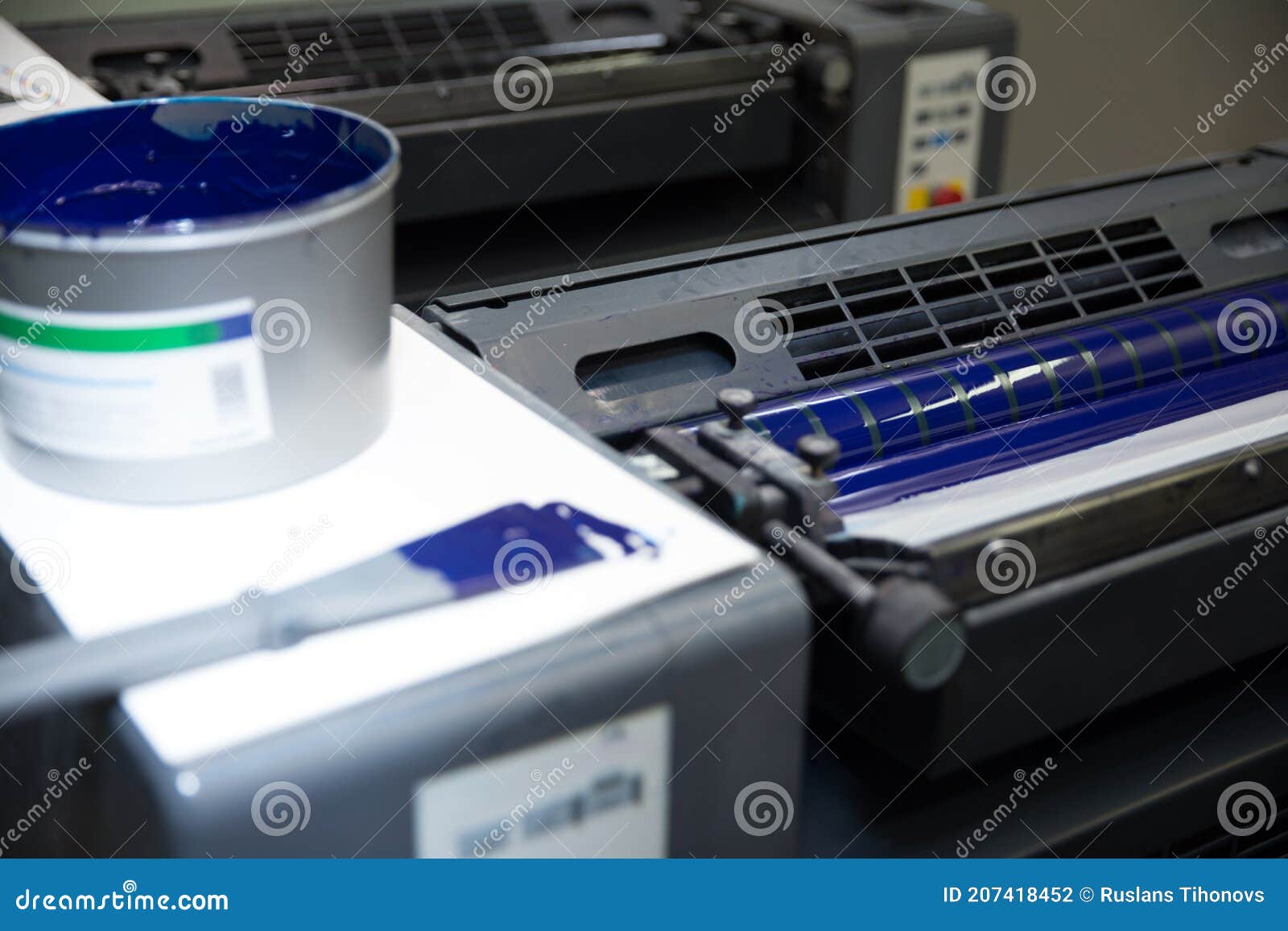 Printing Process Offset Ink. Color Industry Media Concept Stock Photo ...