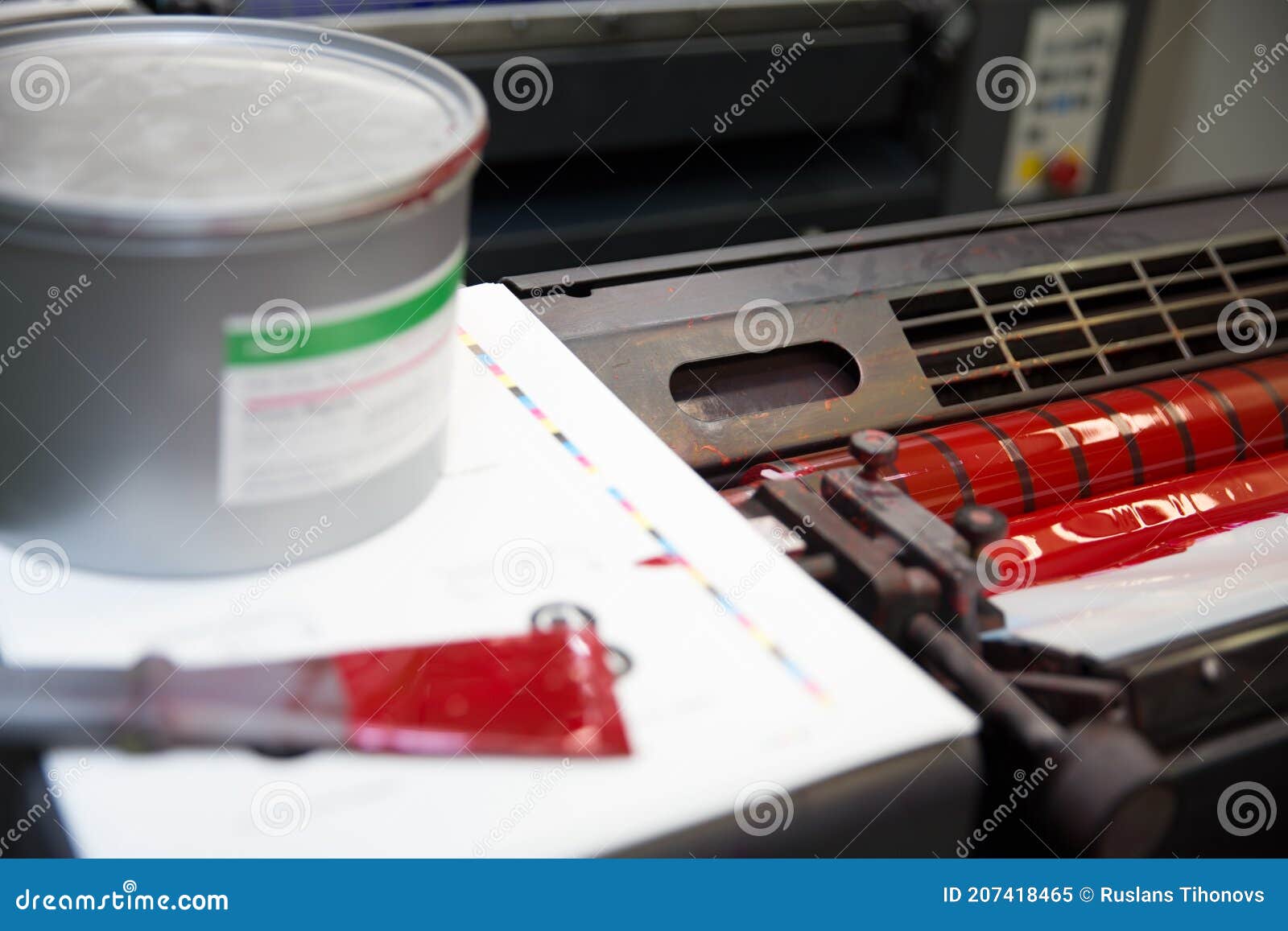 Printing Process Offset Ink. Color Industry Media Concept Stock Image ...