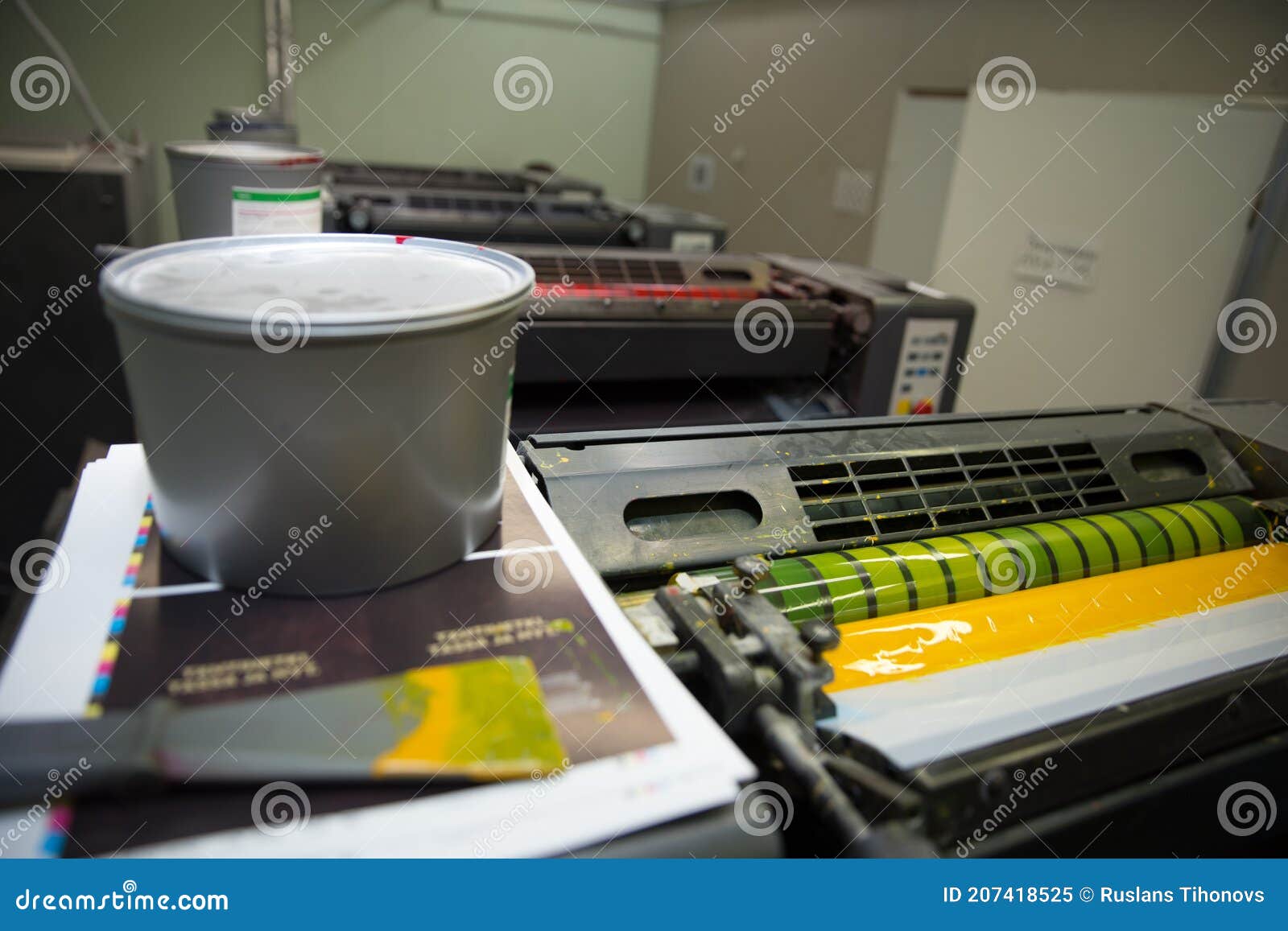 Printing Process Offset Ink. Color Industry Media Concept Stock Image ...