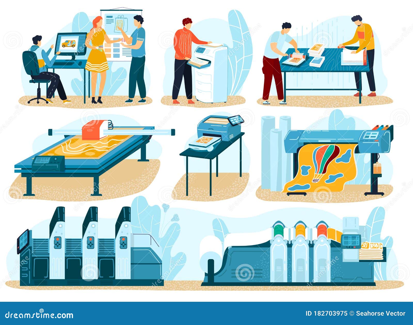 Printing Process, People in Typography Print-shop, Print Equipment for ...