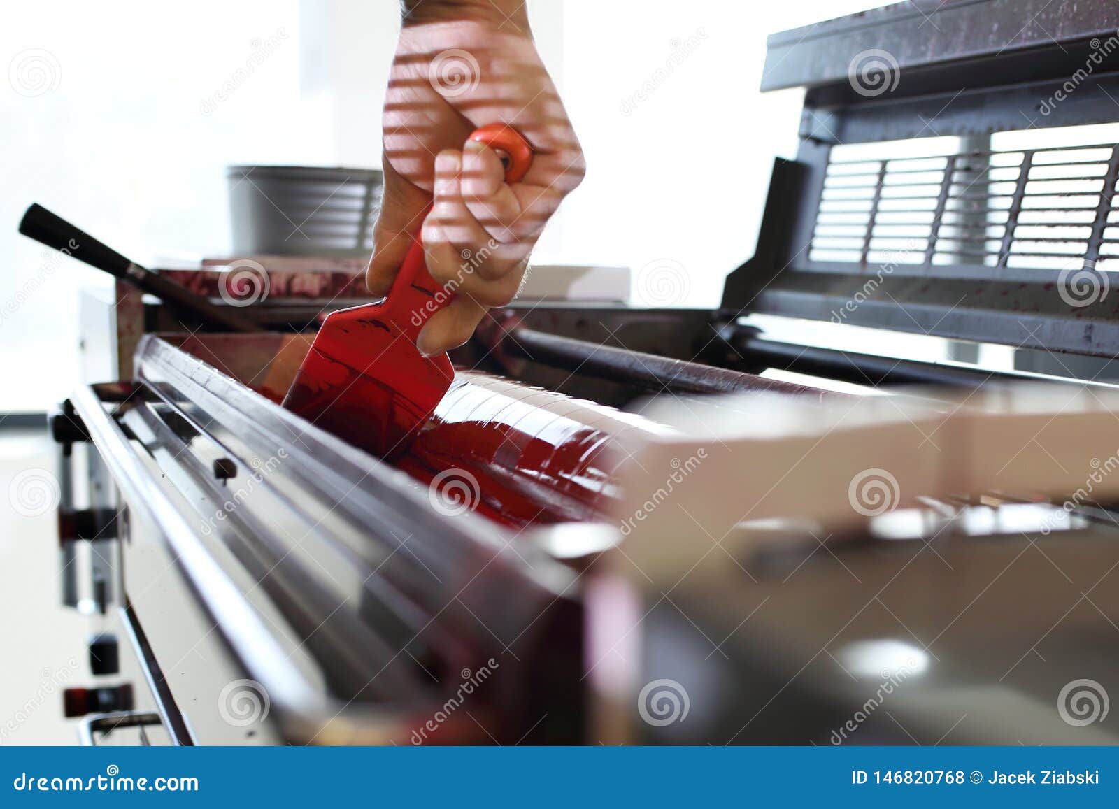 The Printing Process. the Printer Applies Ink Inks Stock Photo - Image ...
