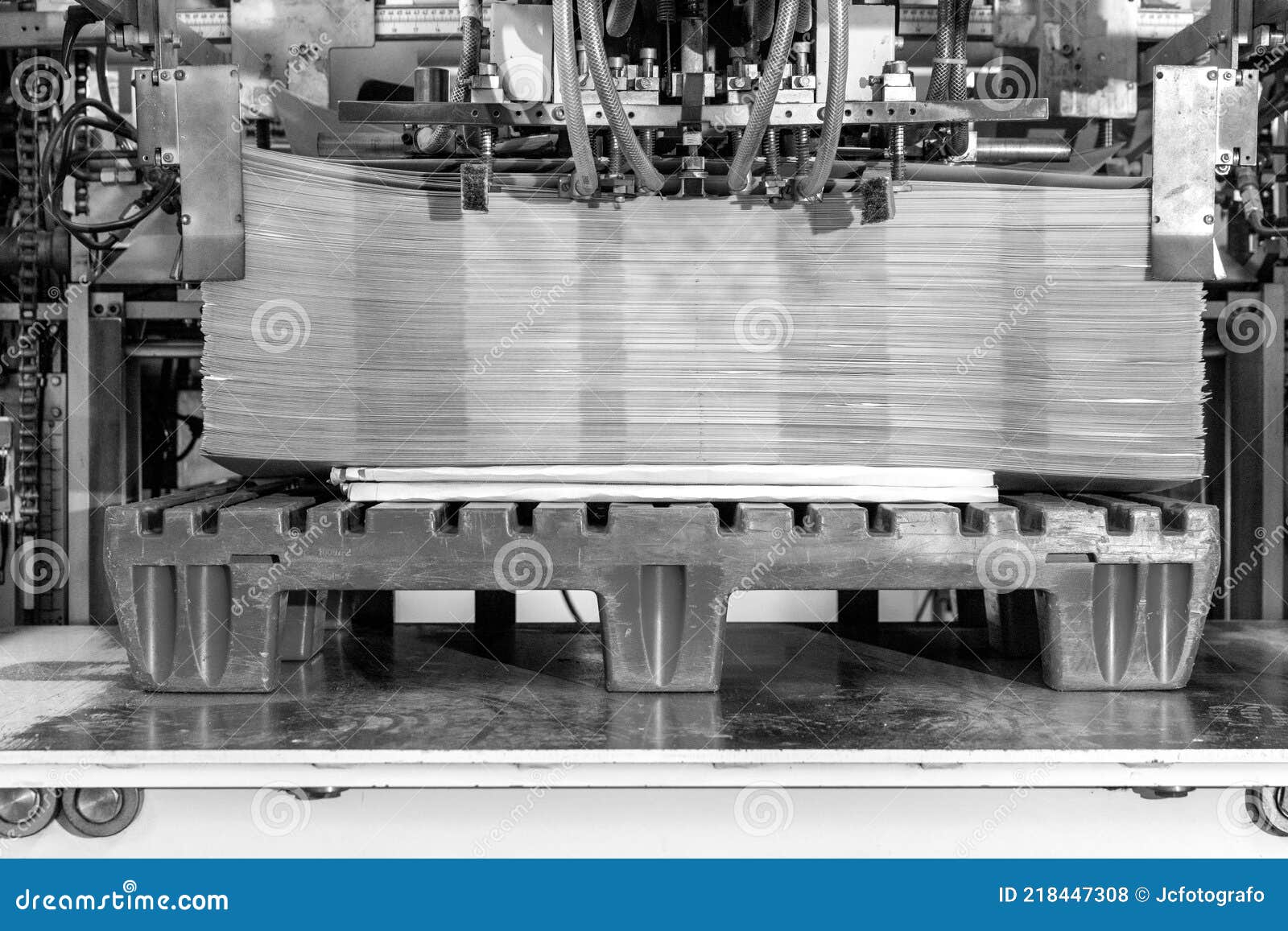 Printing Processes Industry. Black and White Stock Photo - Image of ...