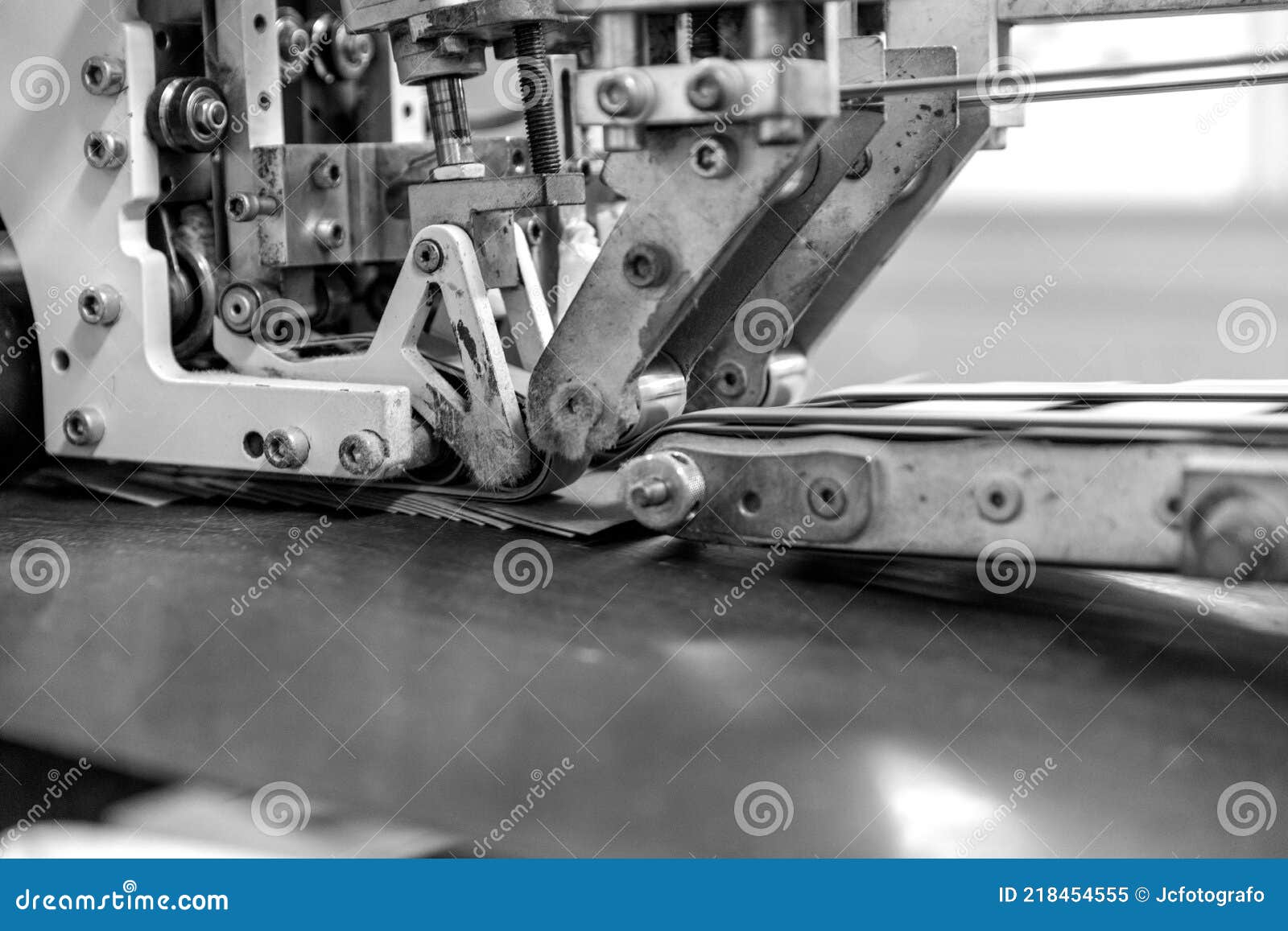 Printing Processes Industry. Black and White Stock Image - Image of ...