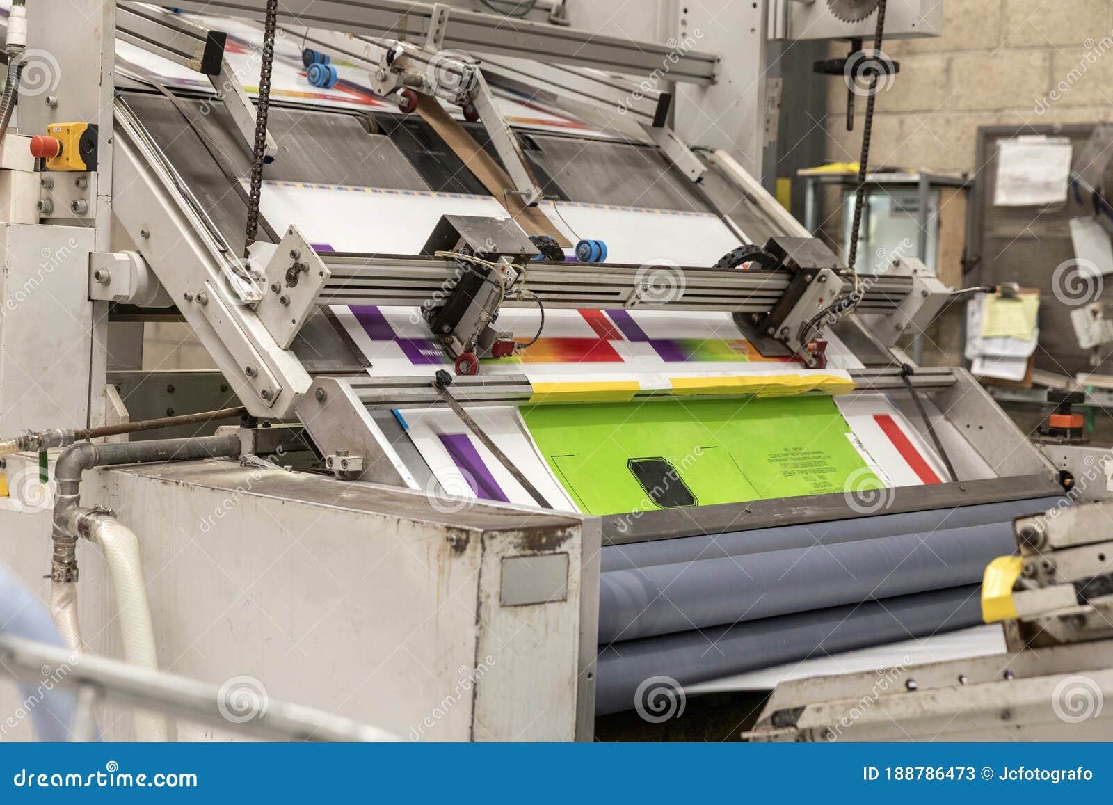 Printing Processes Industry Stock Image - Image of press, black: 188786473