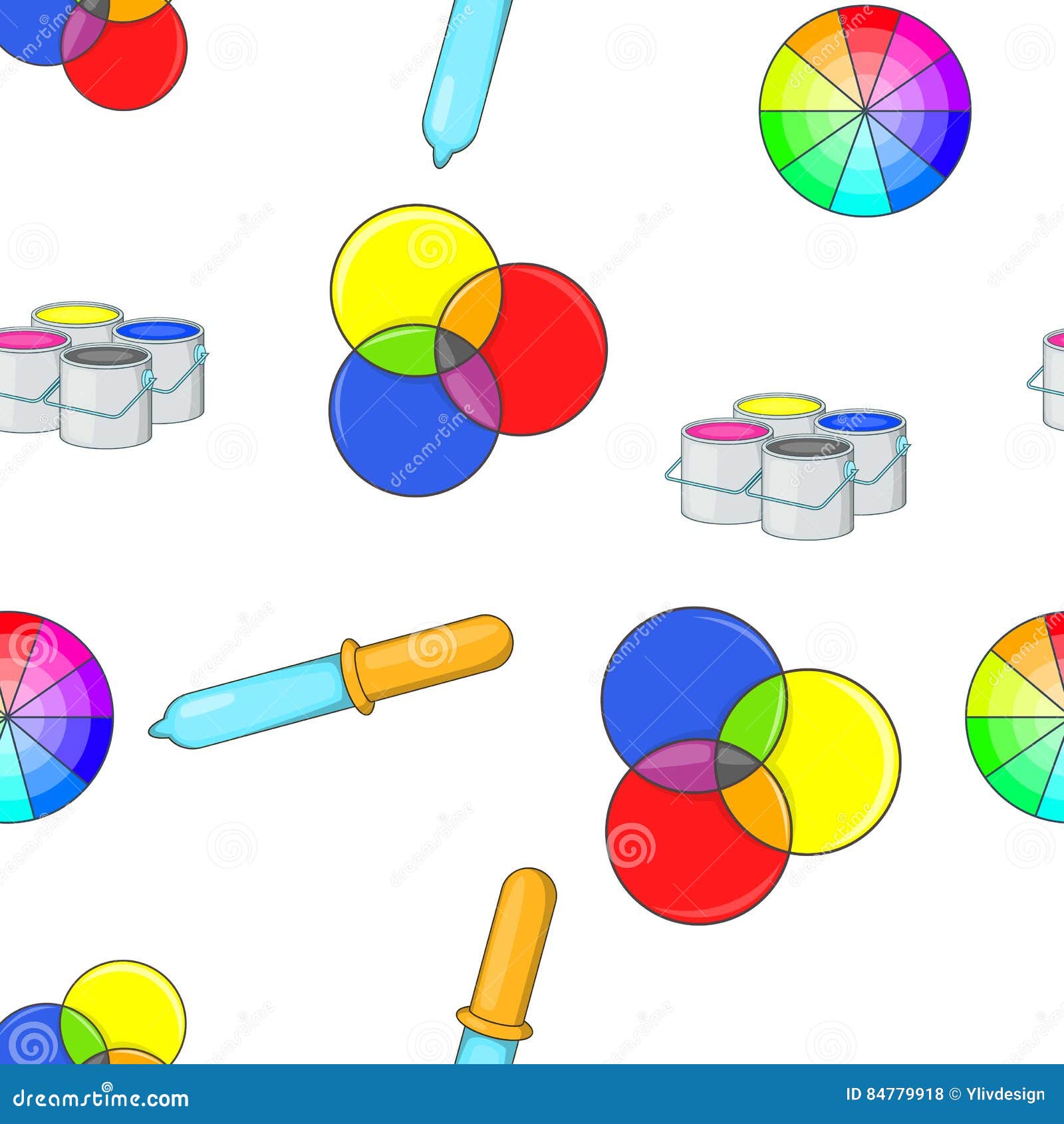 Printing Services Pattern, Cartoon Style Stock Vector - Illustration of ...