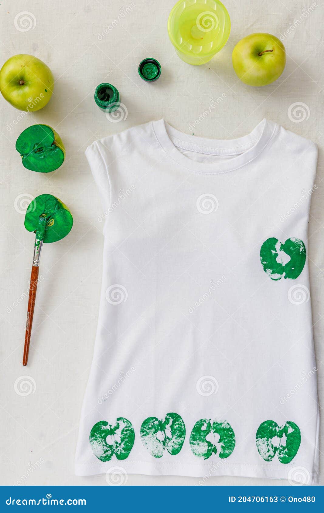 Printing of Stamps. Handmade with an Exclusive Print on Clothes. Step ...