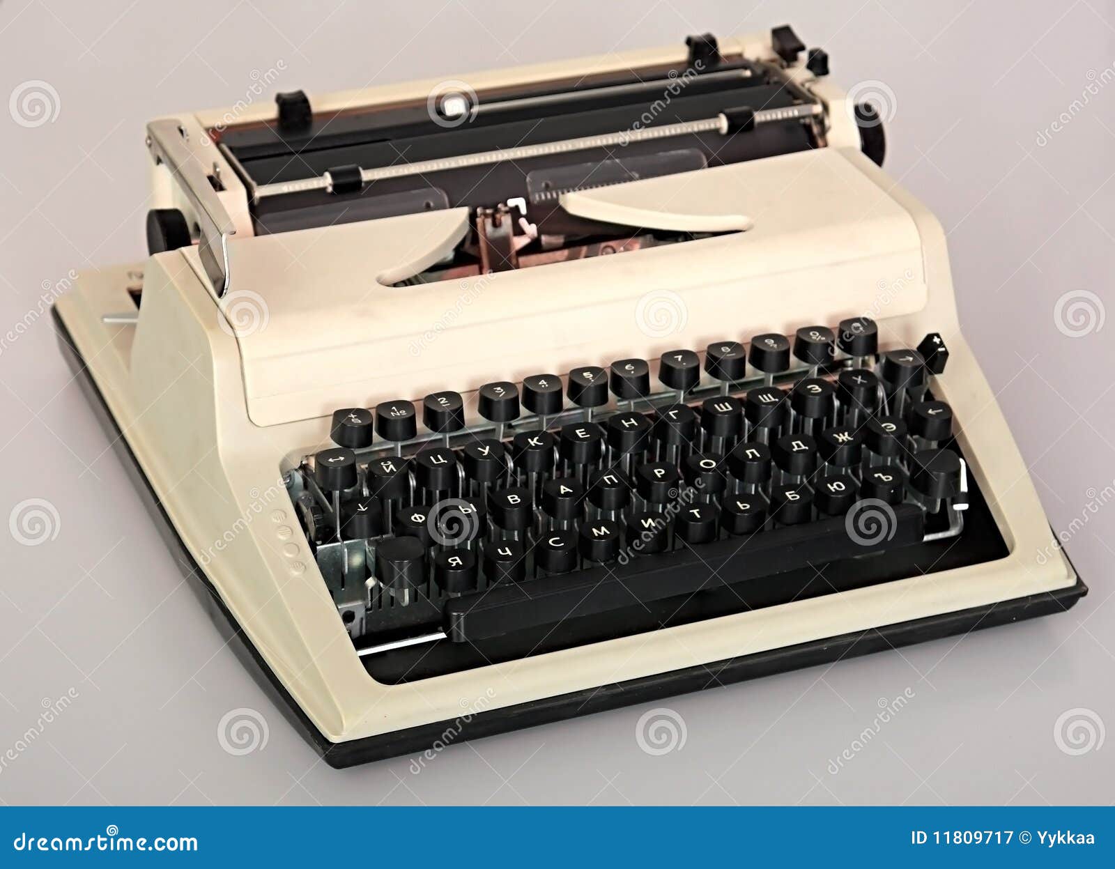 Printing typewriter. stock image. Image of language, letters - 11809717