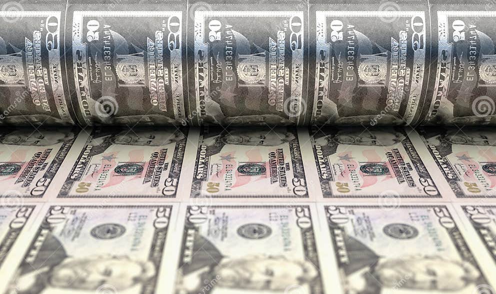 Printing US Dollar Notes stock photo. Image of bank - 165642400