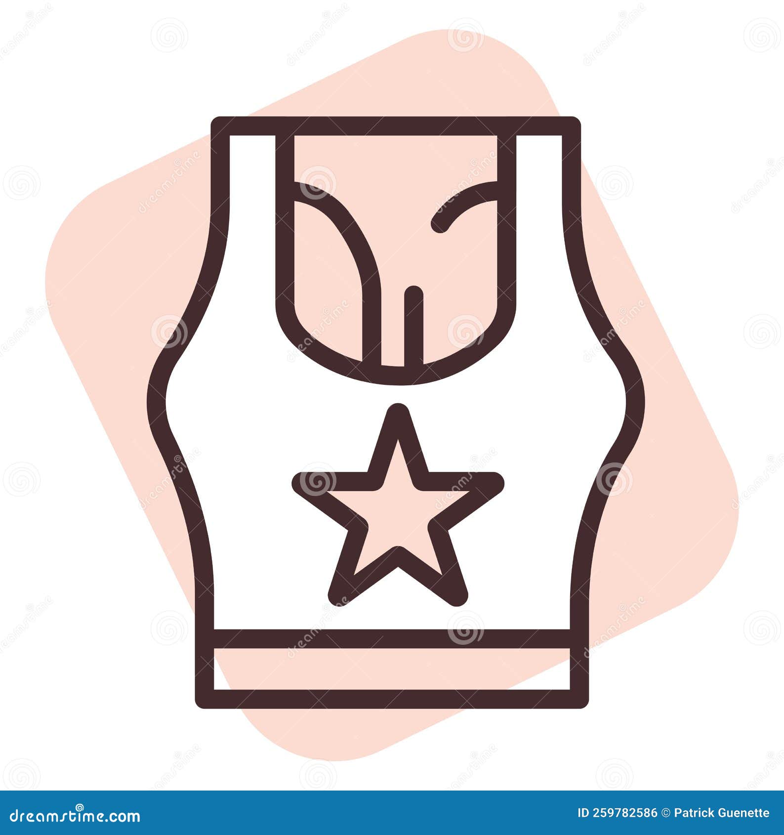 Printing womans top, icon stock vector. Illustration of person - 259782586