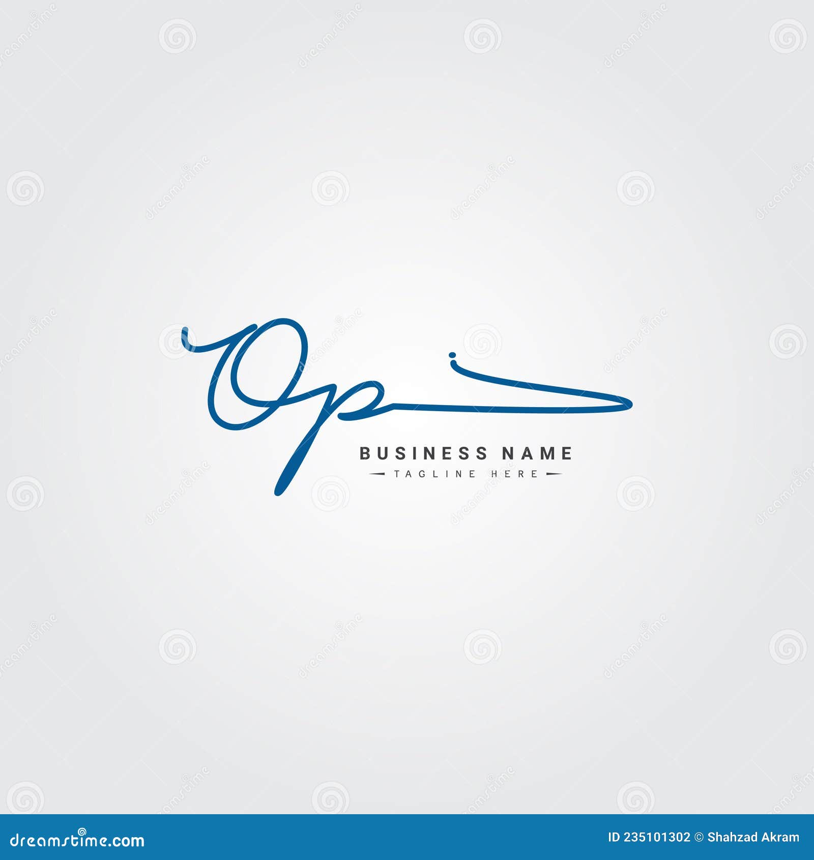 Initial Letter OP Logo - Hand Drawn Signature Logo Vector Illustration ...