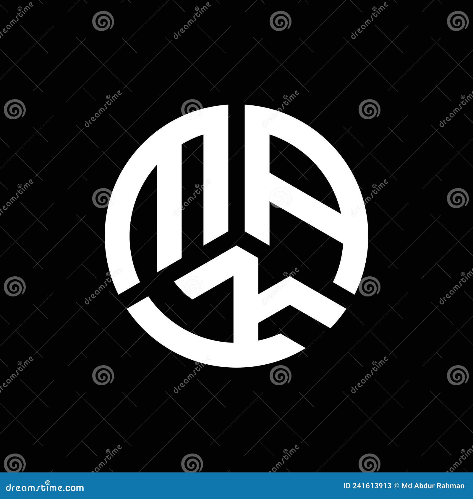 PrintMAK Letter Logo Design on Black Background. MAK Creative Initials ...