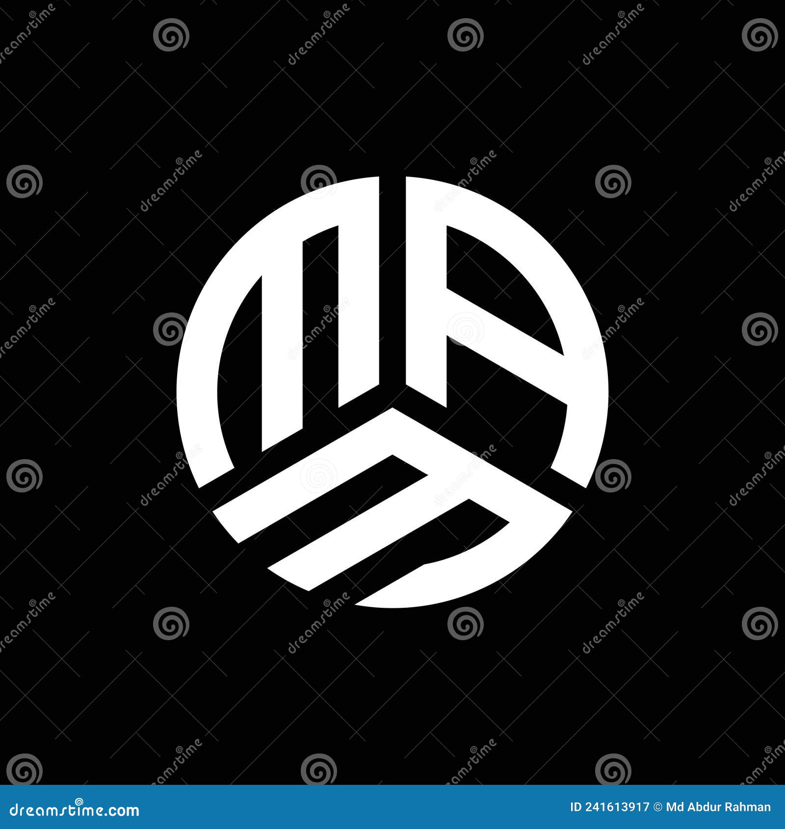 PrintMAM Letter Logo Design on Black Background. MAM Creative Initials ...
