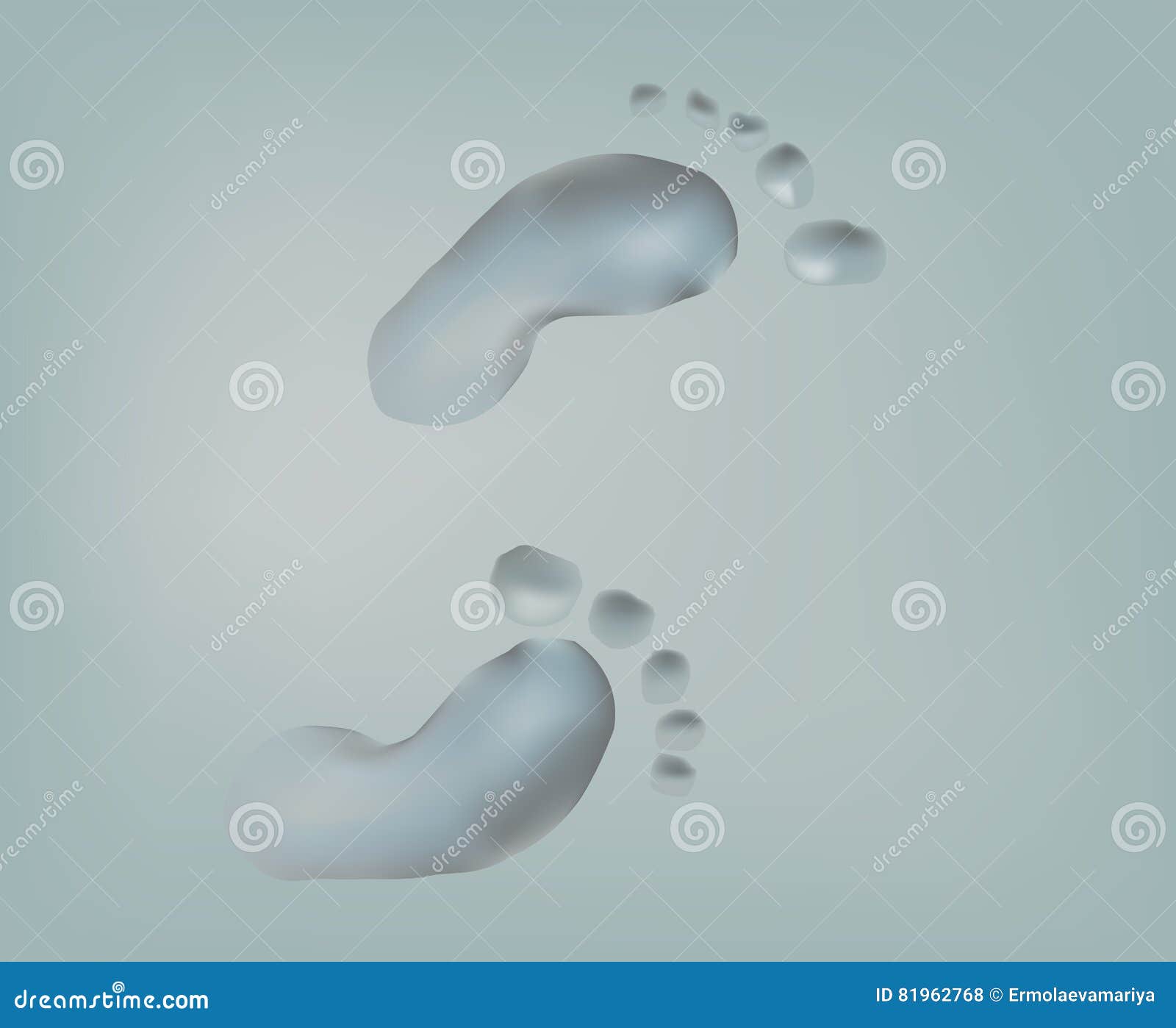 Prints of Feet on a Blue Background Stock Vector - Illustration of ...