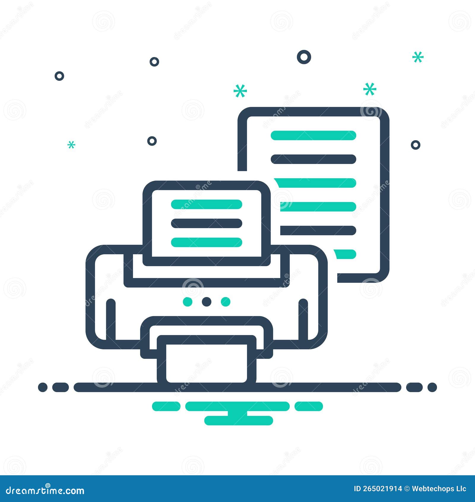 Mix Icon for Prints, Imprint and Machine Stock Vector - Illustration of ...