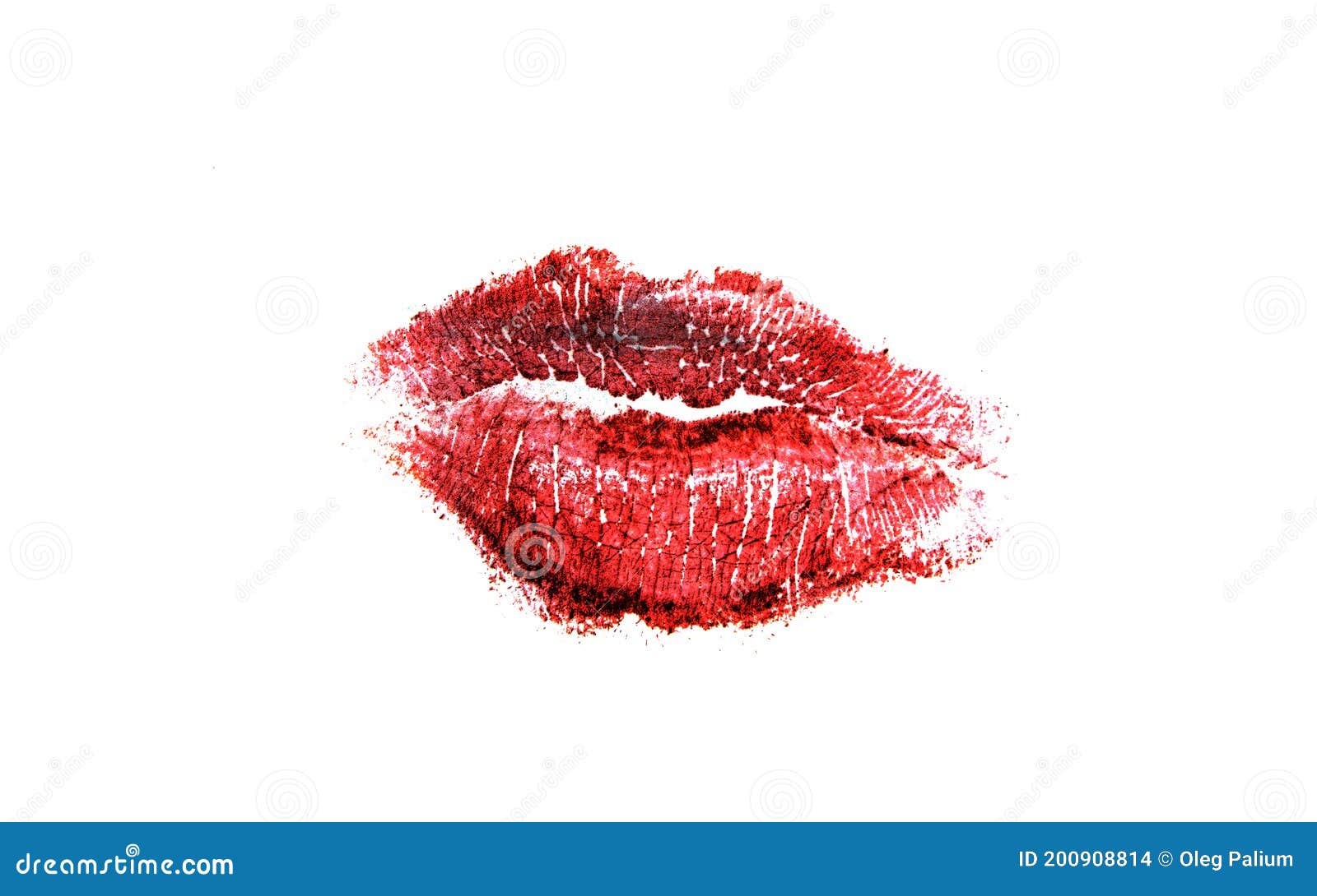 Prints of Lips Isolated on White Background Stock Photo - Image of kiss ...