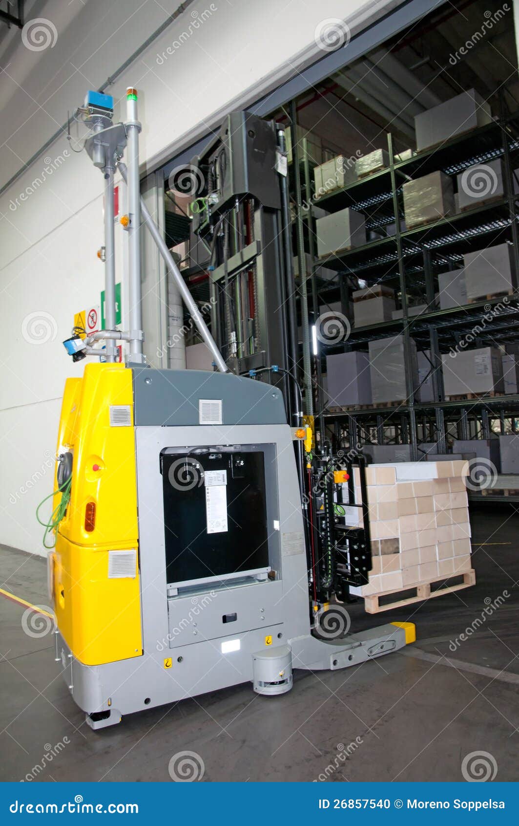 Printshop: Automated Warehouse (for Paper) Stock Photo - Image of robot ...