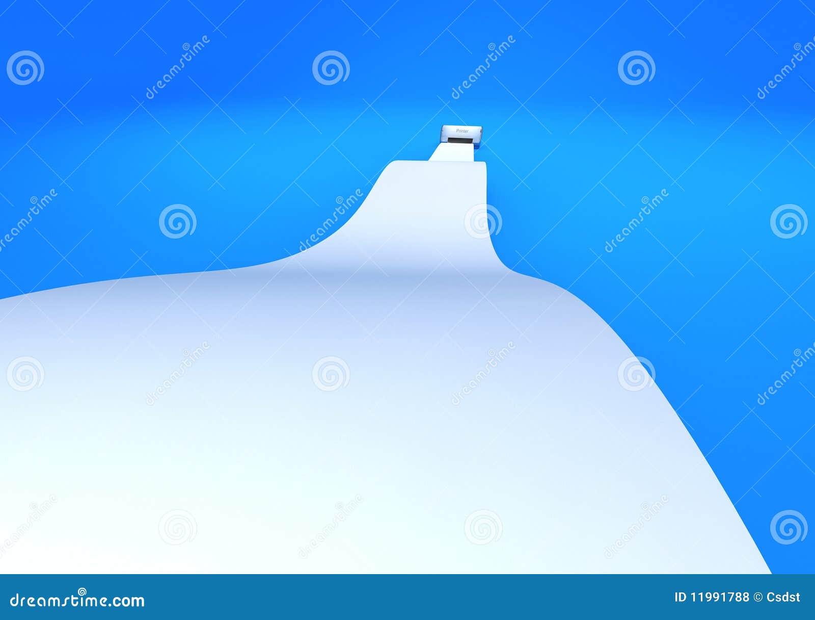 Printting long paper stock illustration. Illustration of document ...