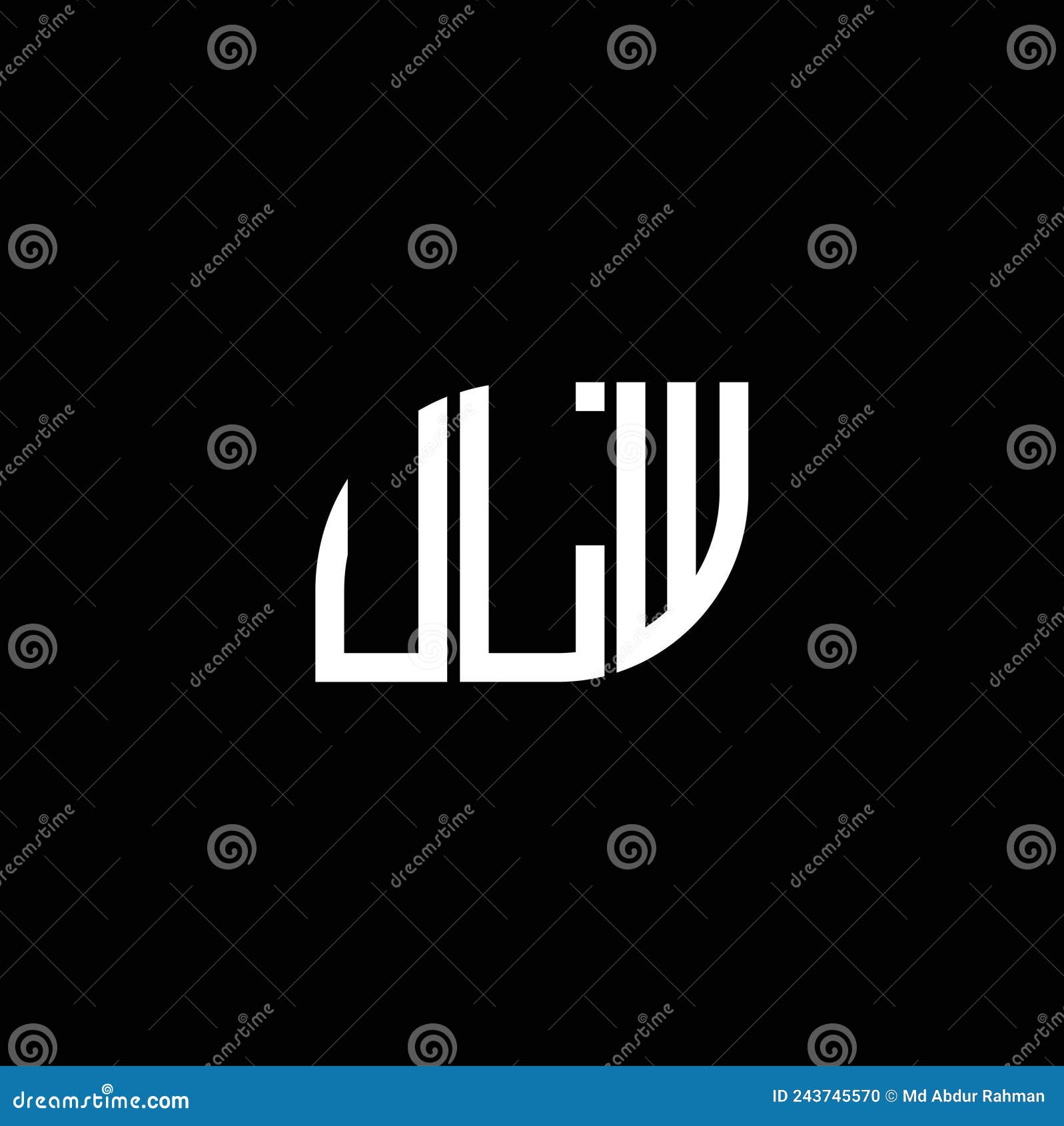 PrintULW Letter Logo Design on Black Background. ULW Creative Initials ...