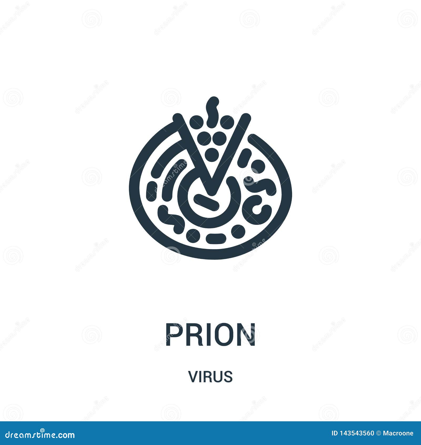 Prion Icon Vector from Virus Collection. Thin Line Prion Outline Icon ...