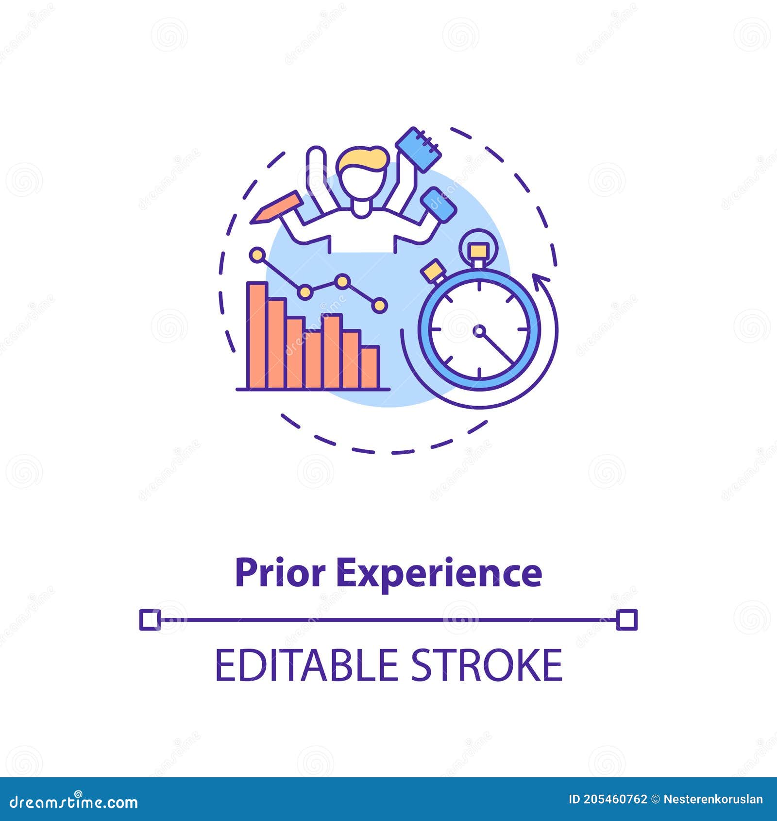 Prior Experience Concept Icon Stock Vector - Illustration of outline ...