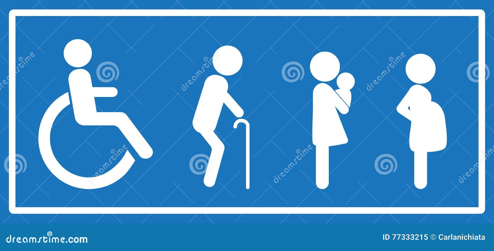 Prioritaire zetel stock illustratie. Illustration of bejaarden - 77333215