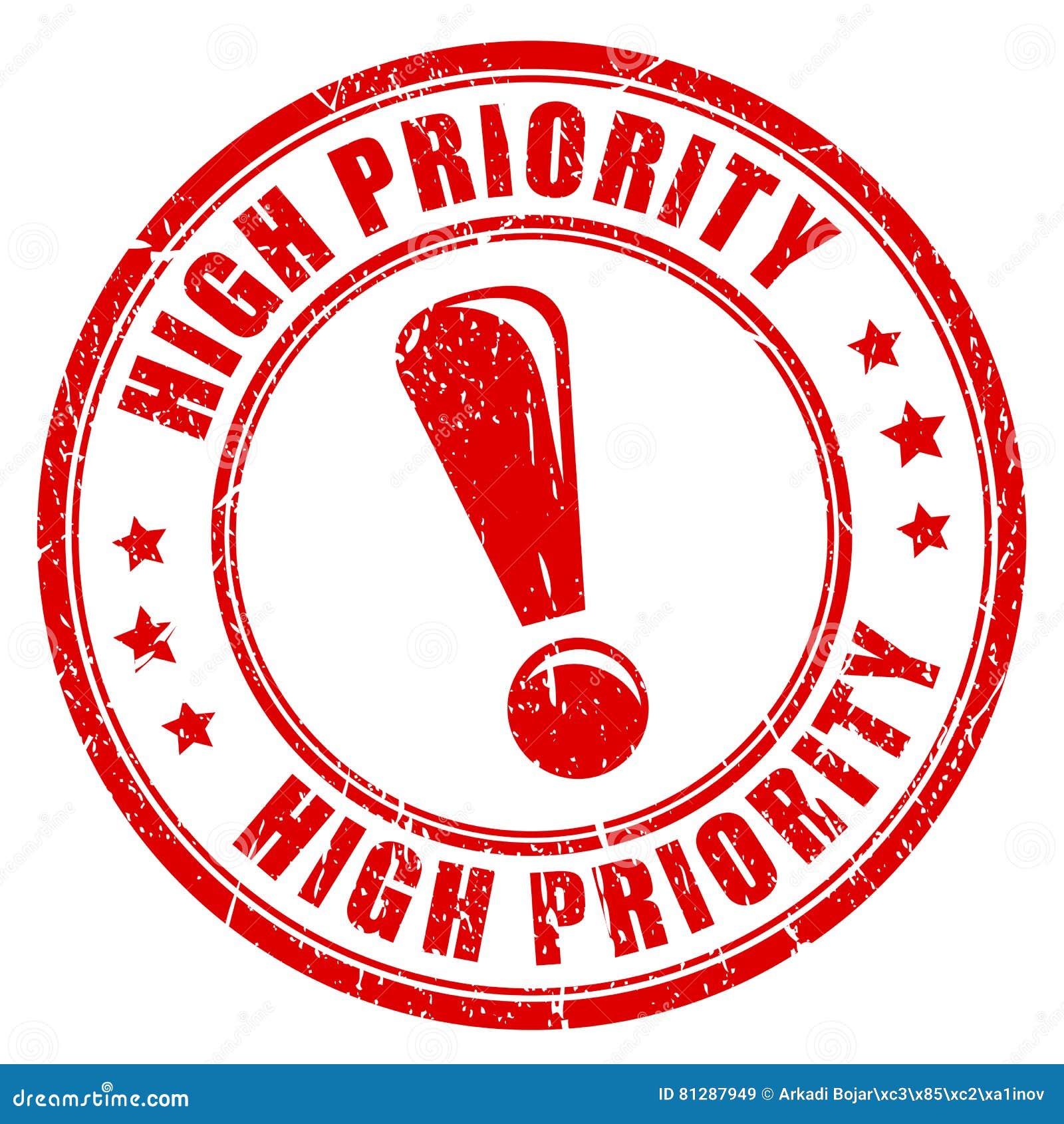 Prioriteitsinkt Vectorzegel Vector Illustratie - Illustration of zaken ...