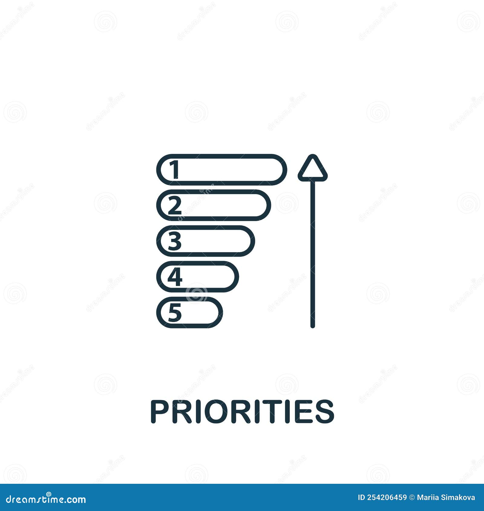 Priorities Icon. Line Simple Icon for Templates, Web Design and ...