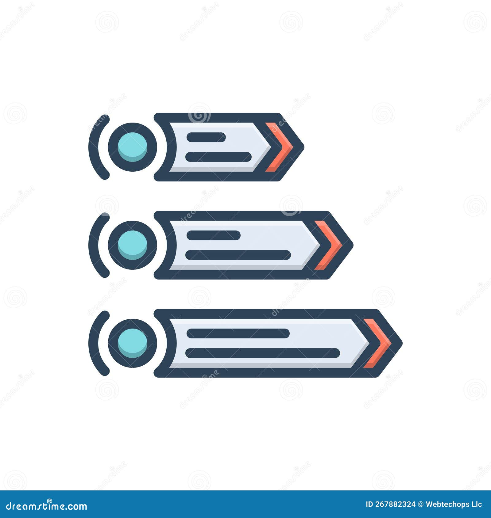 Color Illustration Icon for Priorities, Next Step and Priority Stock ...