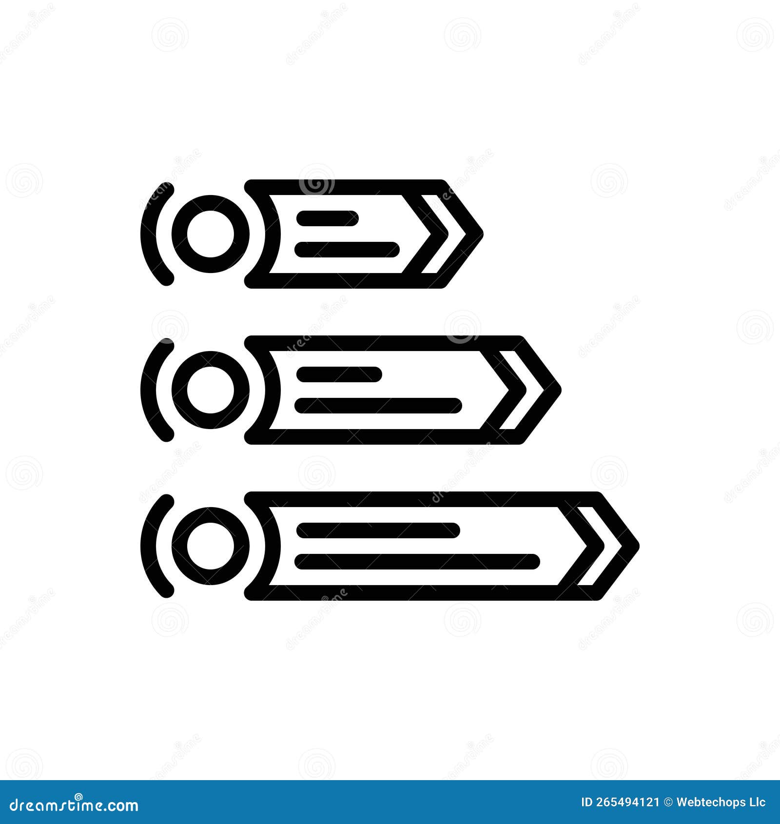 Black Line Icon for Priorities, Next Step and Priority Stock Vector ...