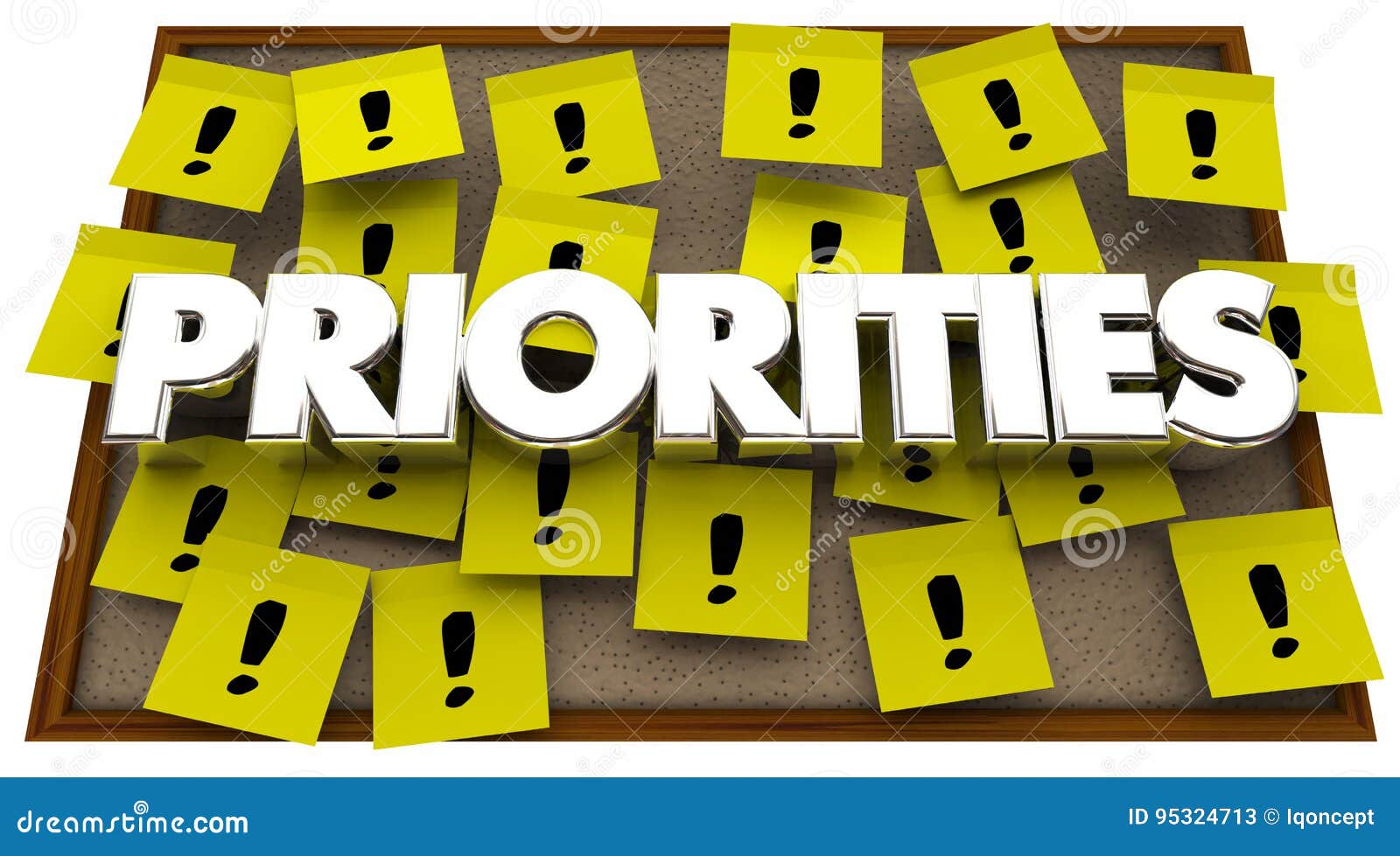 Priorities Important Jobs Tasks Projects Sticky Notes Board 3d I Stock ...