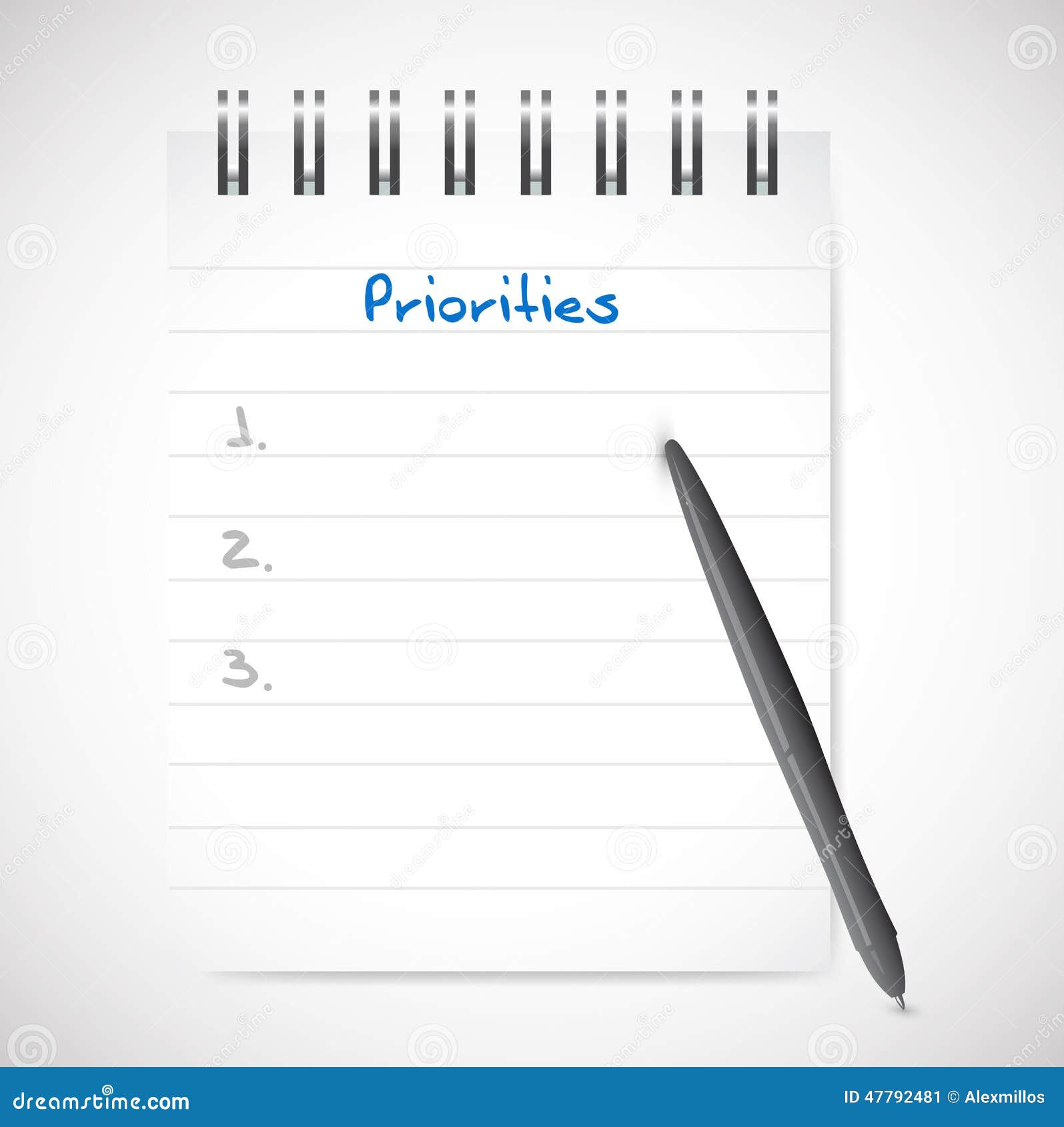Priorities Notepad List Illustration Design Stock Illustration ... Priorities Notepad List Illustration Design Stock Illustration ...