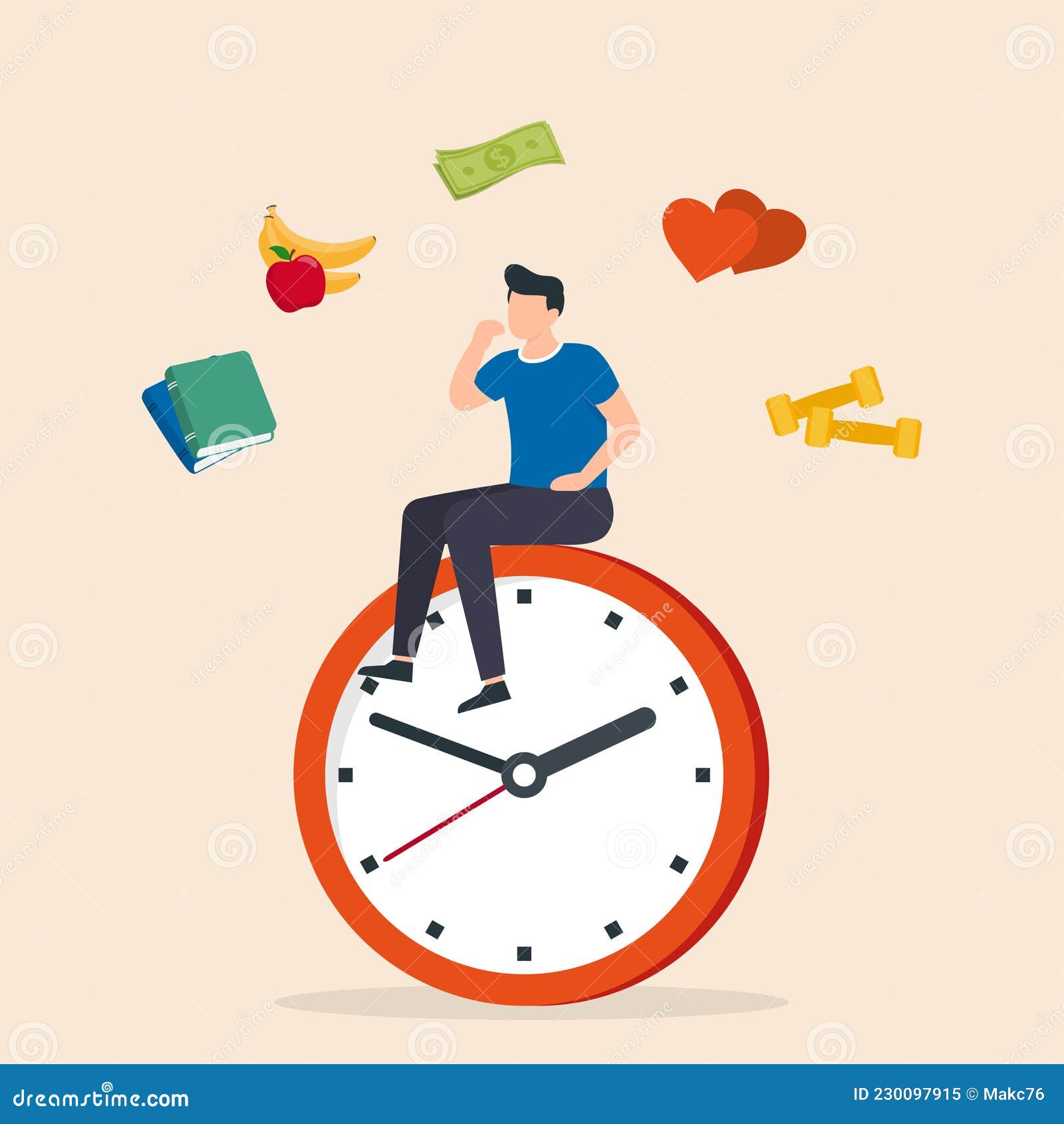 Prioritise Concept. Man Plan Their Schedule, Priority Task and Checking ...