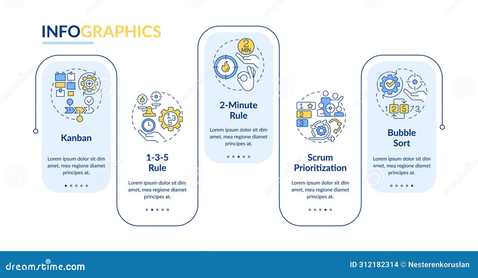 Prioritization Tools Rectangle Infographic Template Stock Vector - Illustration of carousel ...