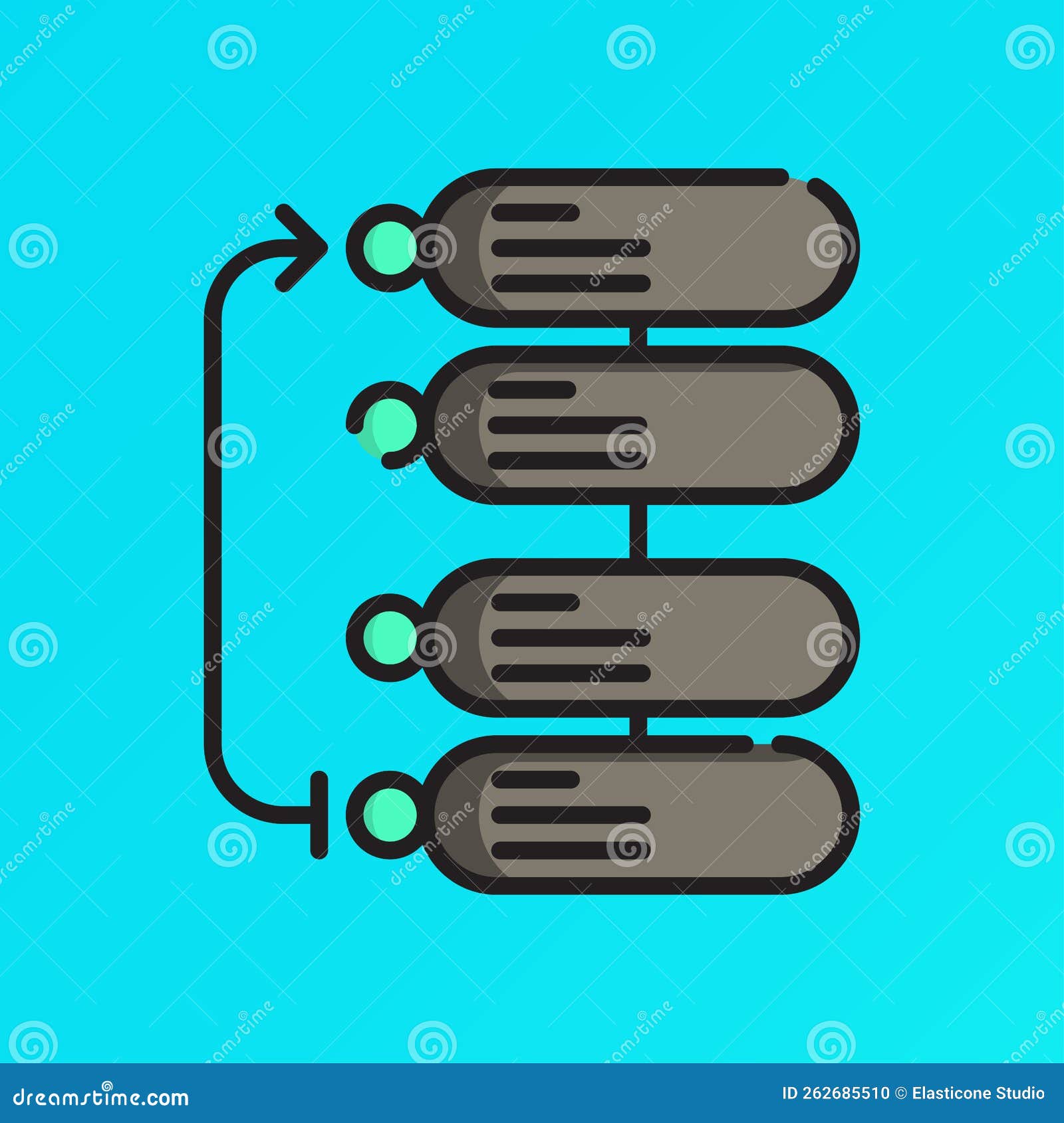 Prioritize Icon Vector Illustration. Flat Outline Cartoon. Artificial ...