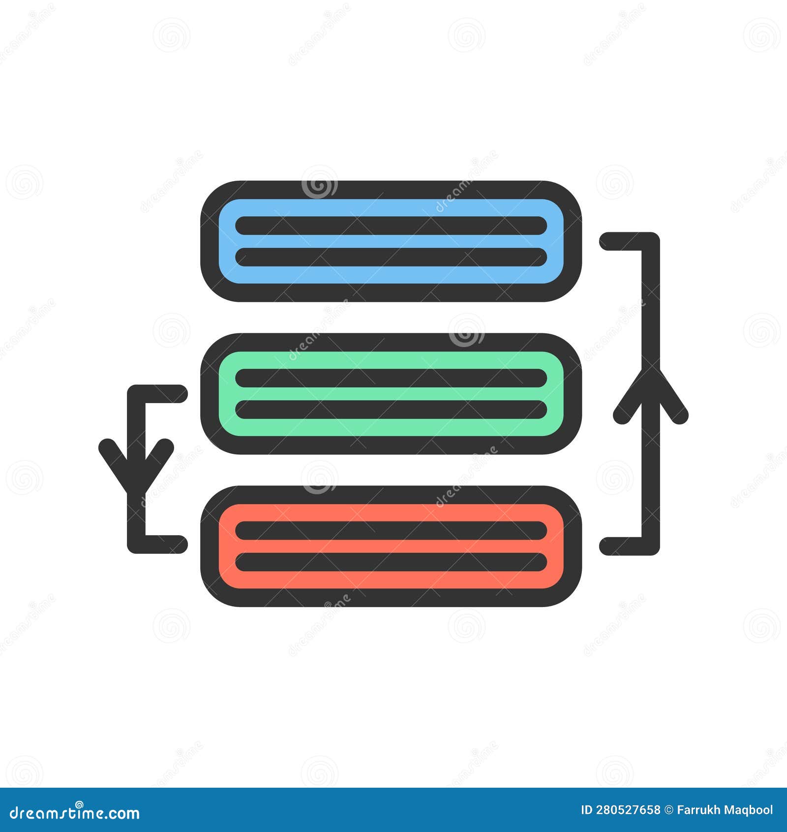 Prioritize Icon Vector Image. Stock Vector - Illustration of line ...