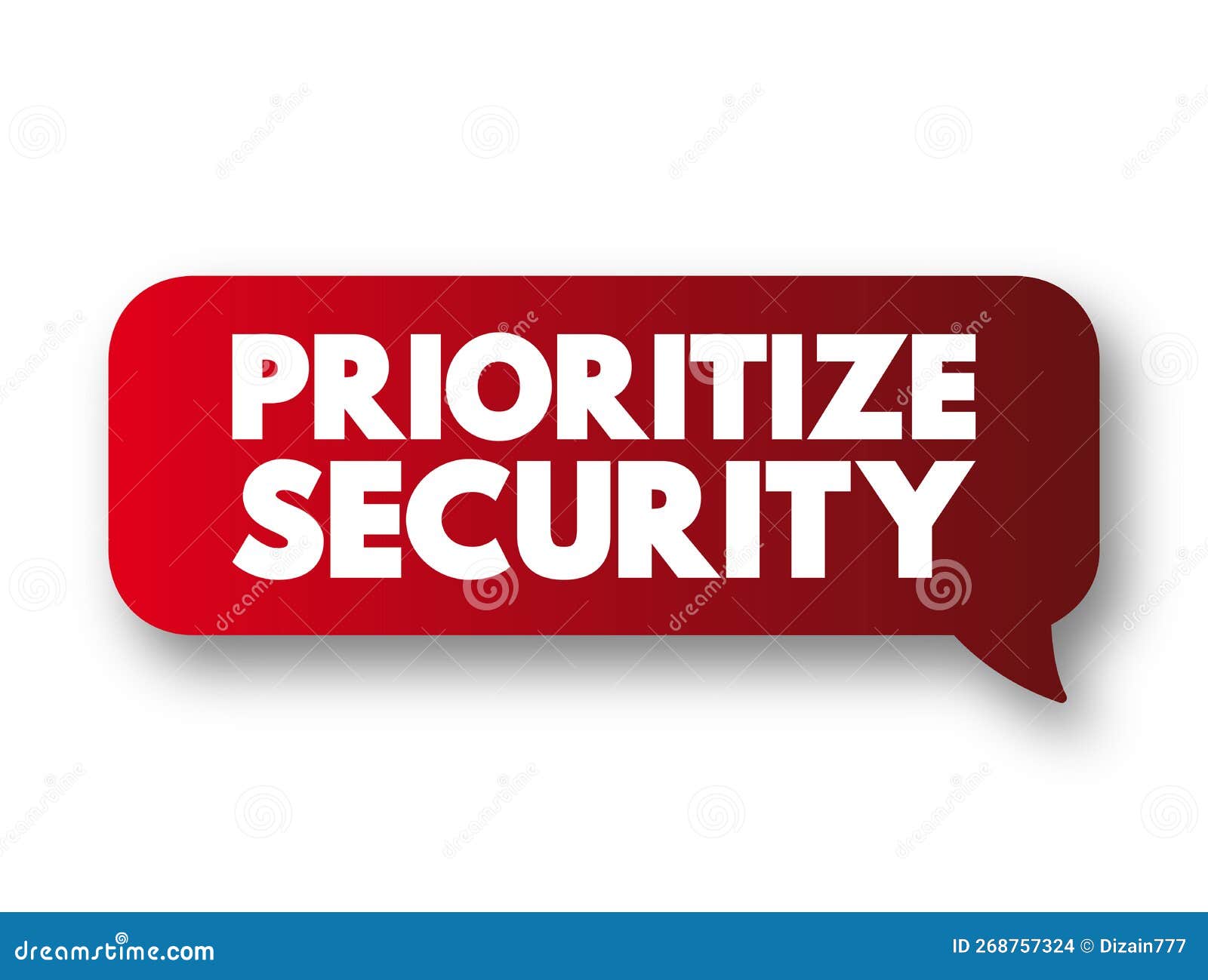 Prioritize Security Text Message Bubble, Concept Background Stock ...