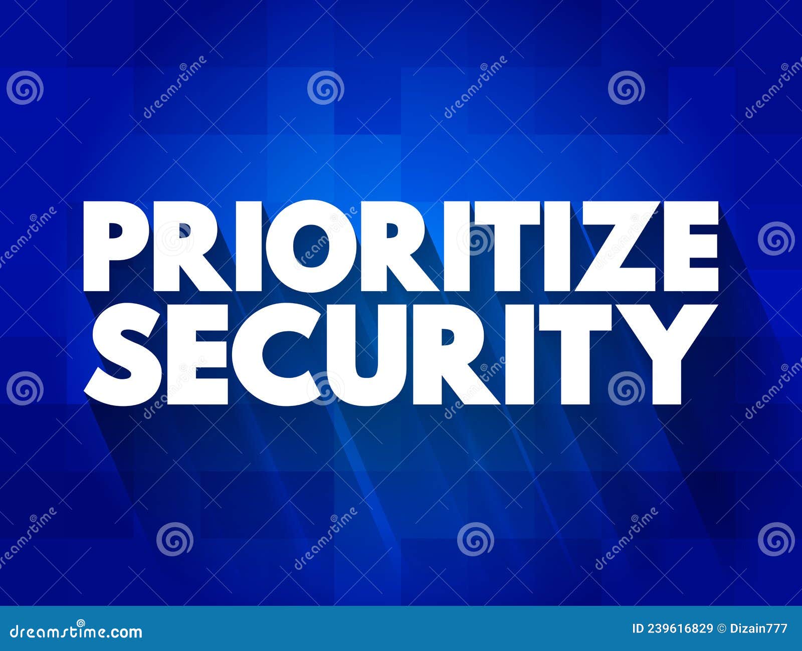 Prioritize Security Text Quote, Concept Background Stock Illustration ...